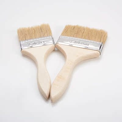Utoolmart 2set Pig Hair Bristle Brush Kit 3-inch + 4-inch Pa
