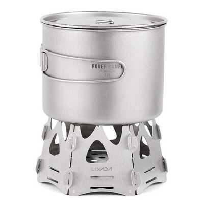 Lixada Outdoor Stove Folding Mini Stove Camping Wood Stove