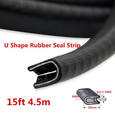 4.5m -Shape Car Door Window Trim Edge Moulding Rubber Weathe
