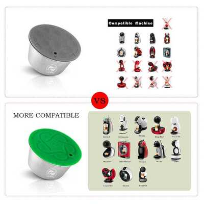 ICafilas Upgrade Reusable Filter Stainless Steel Coffee Caps