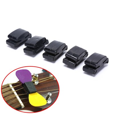 5 Pcs 20g Black Rubber Guitar Pick Holder Fix On Headstock F