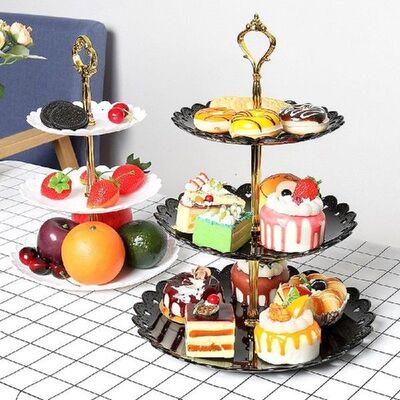 Three-layer Fruit Plate Cake Stand Kitchen Accessories Home
