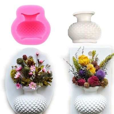 Flower Vase Shape 3D Silicone Mold Vase Fondant Mold Cake