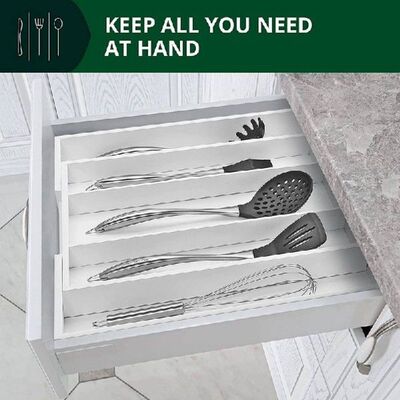 Expandable Drawer Organizer for Utensils Holder, Adjustable