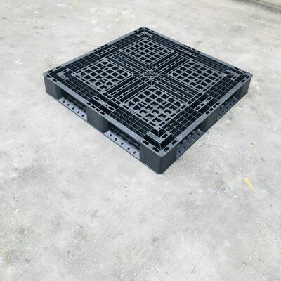 厂家1网050口田黑改性塑料托盘 承载强色一次出使用 塑JPZ料托盘