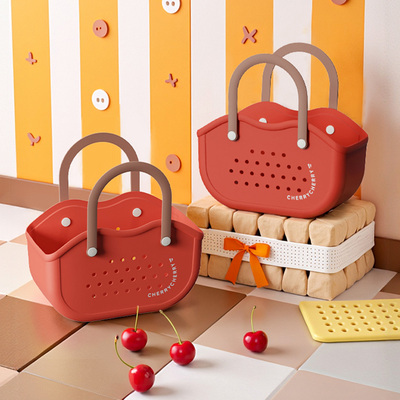 洗澡篮子手提浴室洗漱用品置物篮塑料宿舍浴筐多巴胺收纳筐洗浴篮