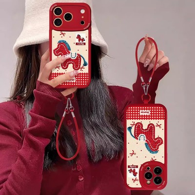 蝴蝶结小马vivox300手机壳x200/x100新款马年s50/s20pro红色喜庆iqoo15镜头全包neo11/9女款y500防摔软保护套