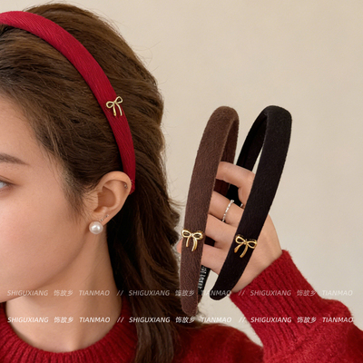 蝴蝶结高颅顶发箍女2025新款