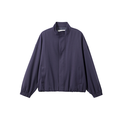 INTERPLAY 精纺羊毛极简短款夹克