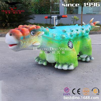 商场游乐场坐骑仿真行走恐龙亲子恐龙乐园互动乘骑行走玩具甲龙