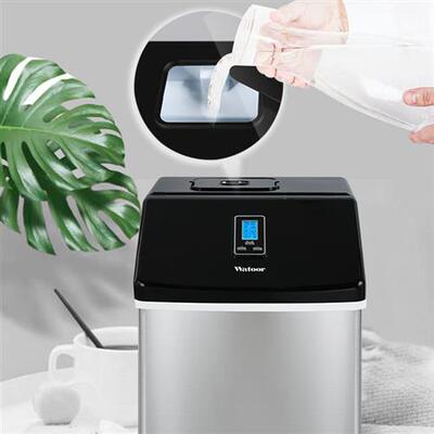 沃拓莱25kg制冰机商用小型奶茶店自动家用吧台式酒吧方冰块制作机