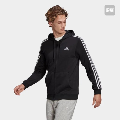 adidas ESSENTIALS 三条杠加绒训练夹克 GK9033 GK9032 GK9034