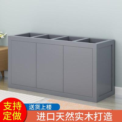 定制实木鱼缸底柜彷ADA底座承重架子家用客厅隔间鱼缸柜水族箱
