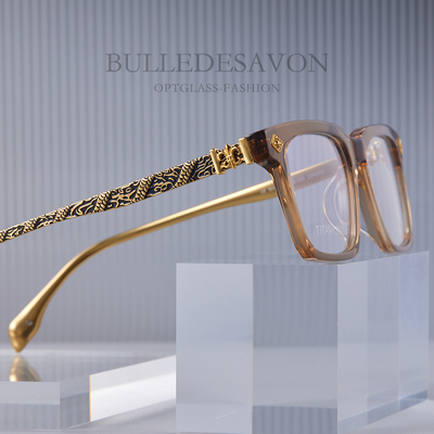 萝心龙纹雕花近视眼镜框小众复古百搭方框男女超轻板材防蓝光潮