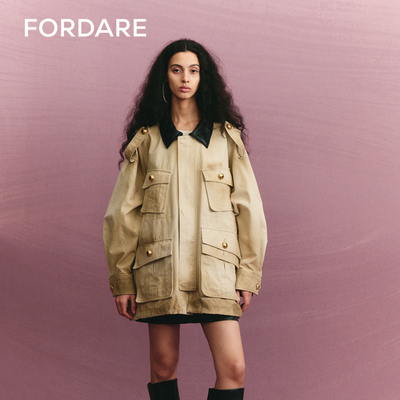 喷色渐变工装夹克FORDARE复古