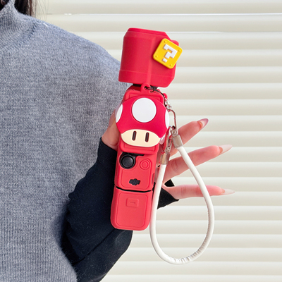 马里奥蘑菇适用大疆OsmoPocket 3云台相机壳硅胶套保护壳防摔防磕