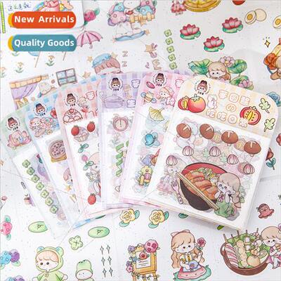 PET waterprostickers handbook stickers girl handbook sticker