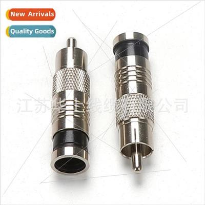 Copper ckel Plated 75-5RCA Black Extruded Header wh RG60 Wir