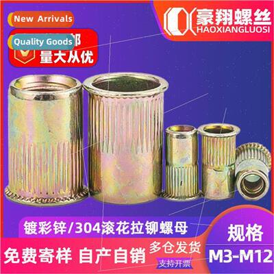 Color zinc small rivet nut stainless steel knurled rivet nut