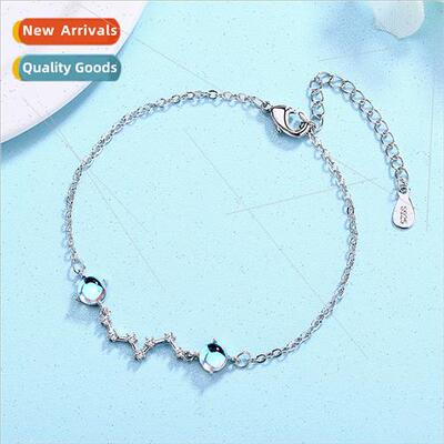 Koreaflash diamond moonstone bracelet female ins Mori Girlfr