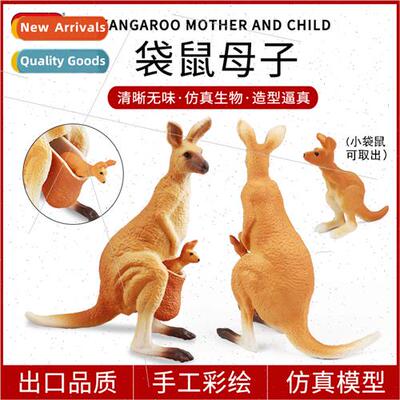 Kangaroo model wildlife set kangaroo zoo decorative ornament
