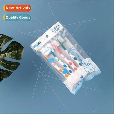 Giraffe fine soft bristle children toothbrush 4 pack 2-5 yea