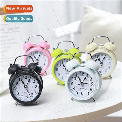 3 inch metal ringing students wh small alarm clock mute beds