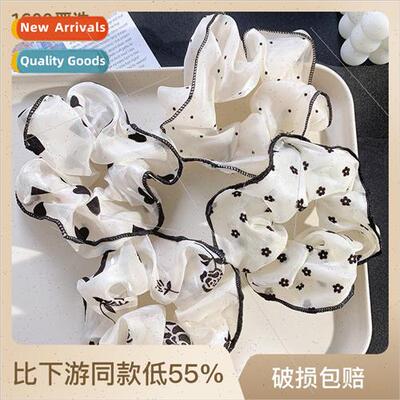 Korea fresh beige whe sausage hair circle girl mesh yarn lea