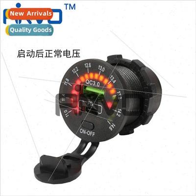 New Type-c+QC3.0 modified USB car charger wh running lights