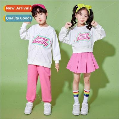 Day childrens cheerleading stage permance costumes elementar