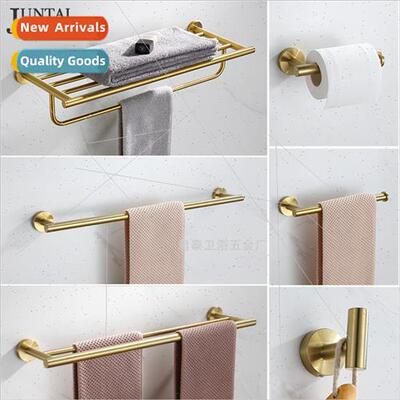 304 Round Set Gold Bath Towel Rack Towel Bar Bathroom Pendan
