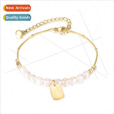 Europe fashion niche tanium steel good luck tag simple fashi