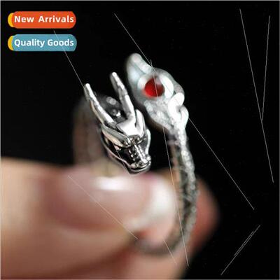 Dragon head ring female lerary retro niche domineering openi