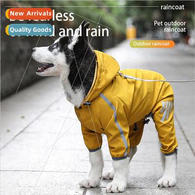 Towable dog four-legged raincoat waterprolarge small dogs pe