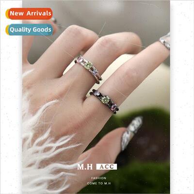 Metallic Texture Hollowed Out Open Rings Europe Couple Rings