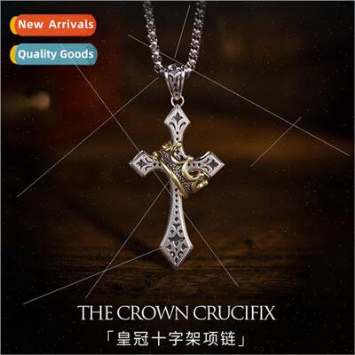 Cross Necklace Men  Vintage Thai lver che Boys Pendant Hangi