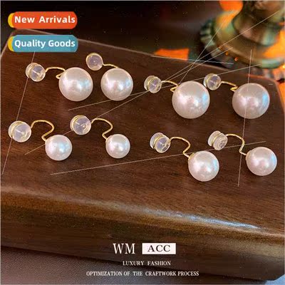 Electroplated pearl earrings whout pierced ears fashion smal