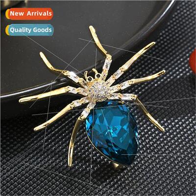 Exquise spider brooch women high-grade full zirconium insect