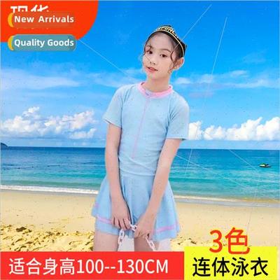 One-piece new childrens swimsu conservative one-piece short-