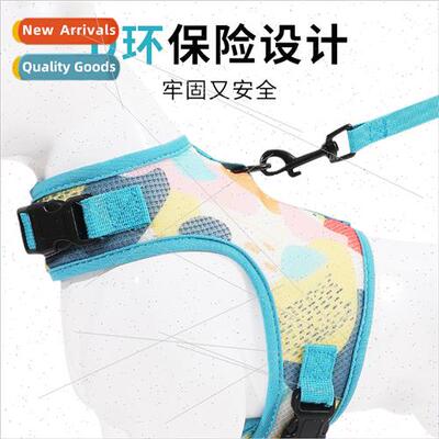 Pet leash dog cat clothes undershirt pet chest strap small m
