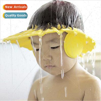 Baby shampoo hat wh ear protection baby shampoo cap adjustab
