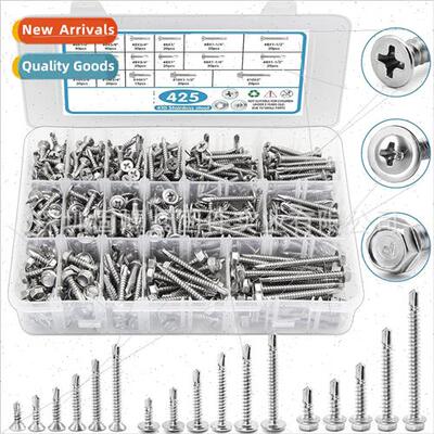 425pcs drill screws set Phillips round head dovetail screws