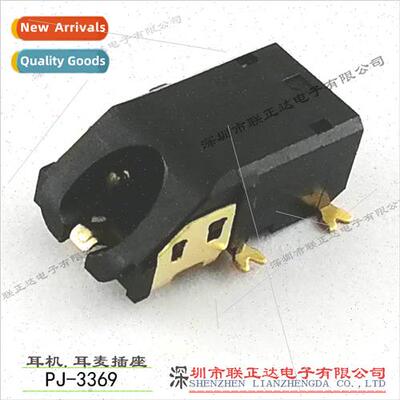 Slant Headphone Socket 3.5 Quad Pole Front Plug Rear Stick H