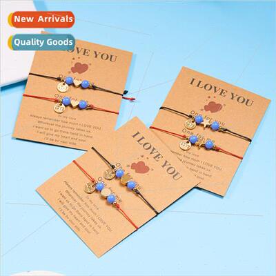 Europe new luminous stars beaded engraved letters LOVE card
