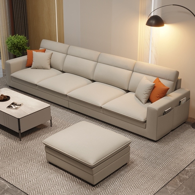 CBD小户型免洗科技布沙发客厅现代简约三人四人猫抓皮网红款布艺