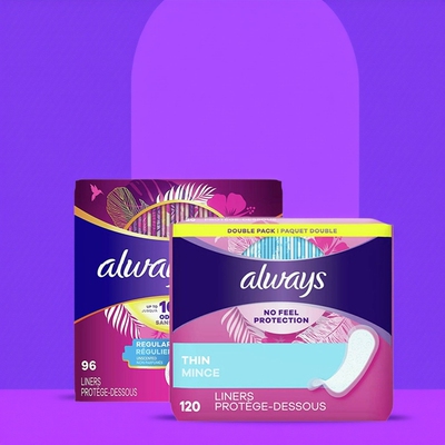 ALWAYS护垫卫生巾女生月经姨妈巾护垫日用夜用加长版超薄透气正品