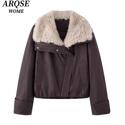 艾诺丝旺京官方旗舰店2025冬季新款羽绒服女短款加厚保暖外套4163