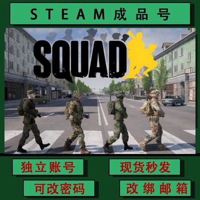 战术小队 squad steamPC正版游戏 成品号 小号 可联机 可改绑