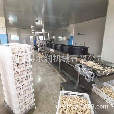 连续式芋头条油炸机 速冻芋头片上浆油炸机 天妇罗蔬菜油炸设备