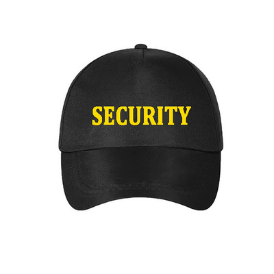 SECURITY印花鸭舌帽男夏季防晒
